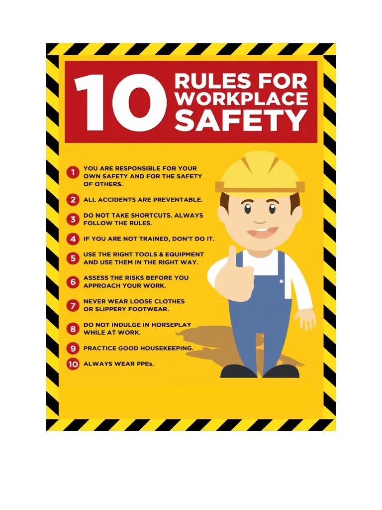 Ten Commandments Of Workplace Safety | PDF