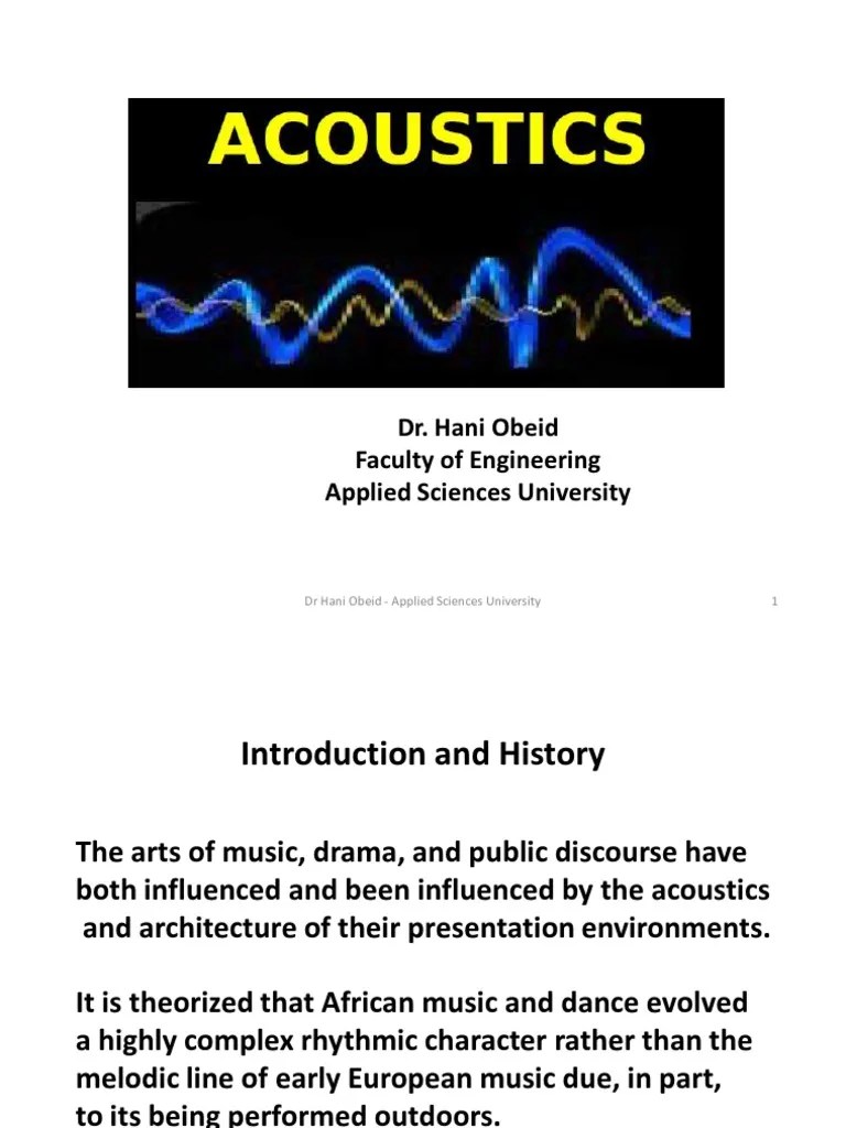 Architectural Acoustics I | PDF | Leisure