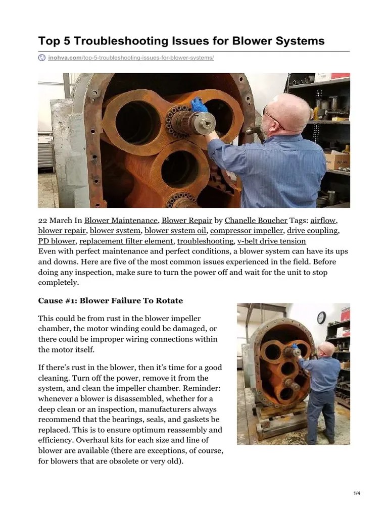 Blower Systems Troubleshooting | Download Free PDF | Belt (Mechanical ...