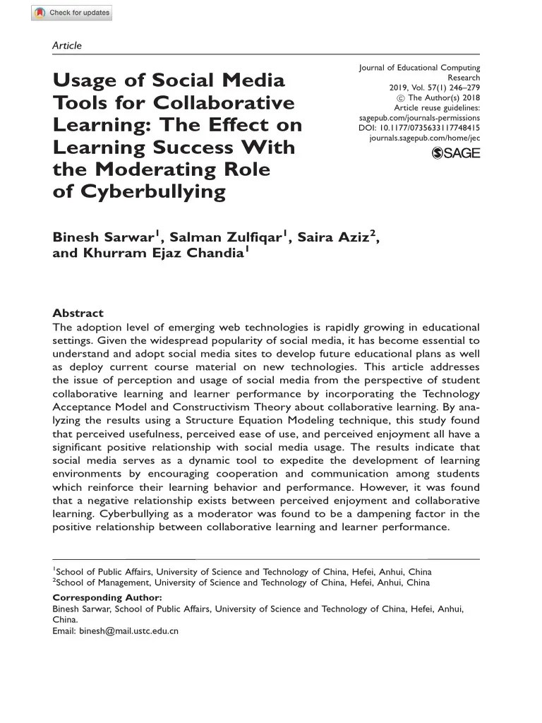 Usage Of Social Media | PDF | Constructivism (Philosophy Of Education ...
