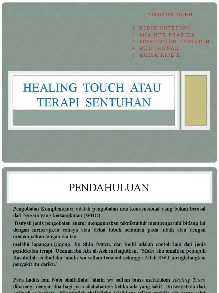 HEALING TOUCH TERAPI | PDF