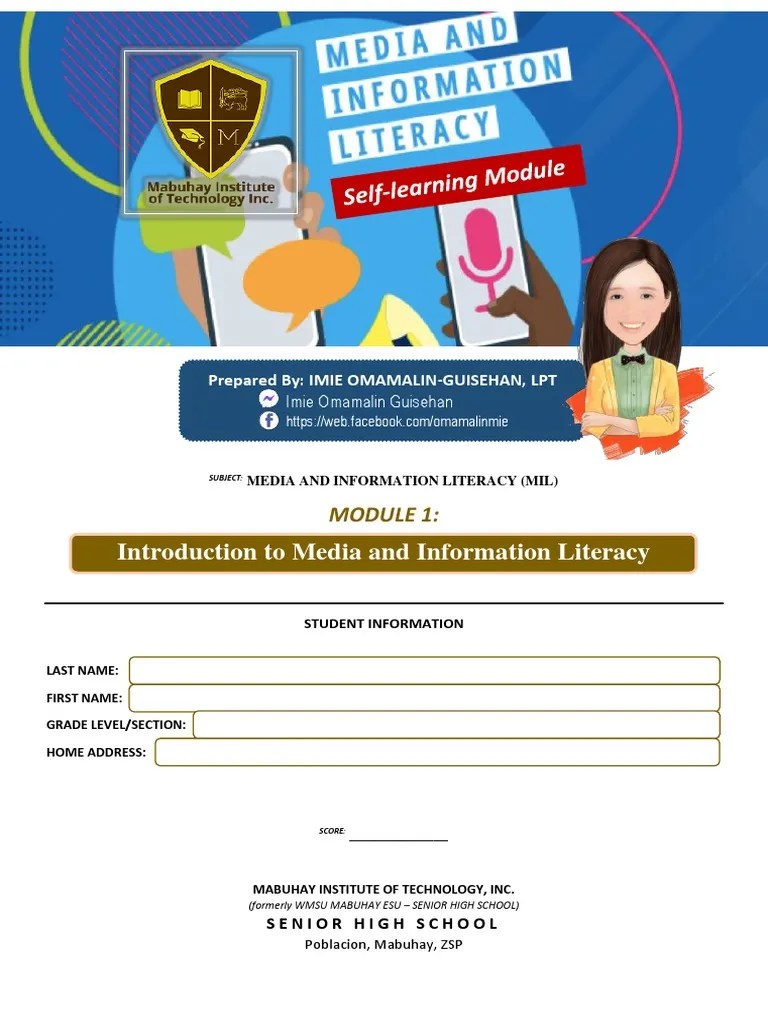 Mil Module 1 - Introduction To Media And Information Literacy 2021 ...