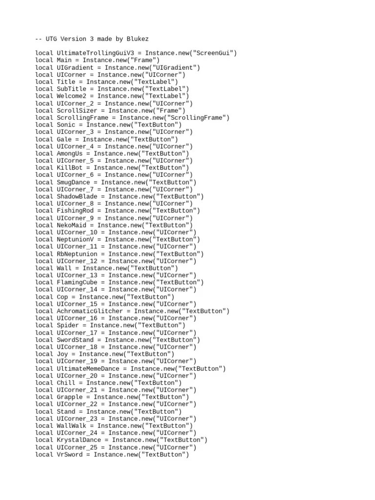 UTG Script | PDF | Black Hole | Grappling