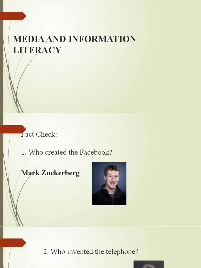 Media And Information Literacy Repaired | PDF | Mass Media | Media ...