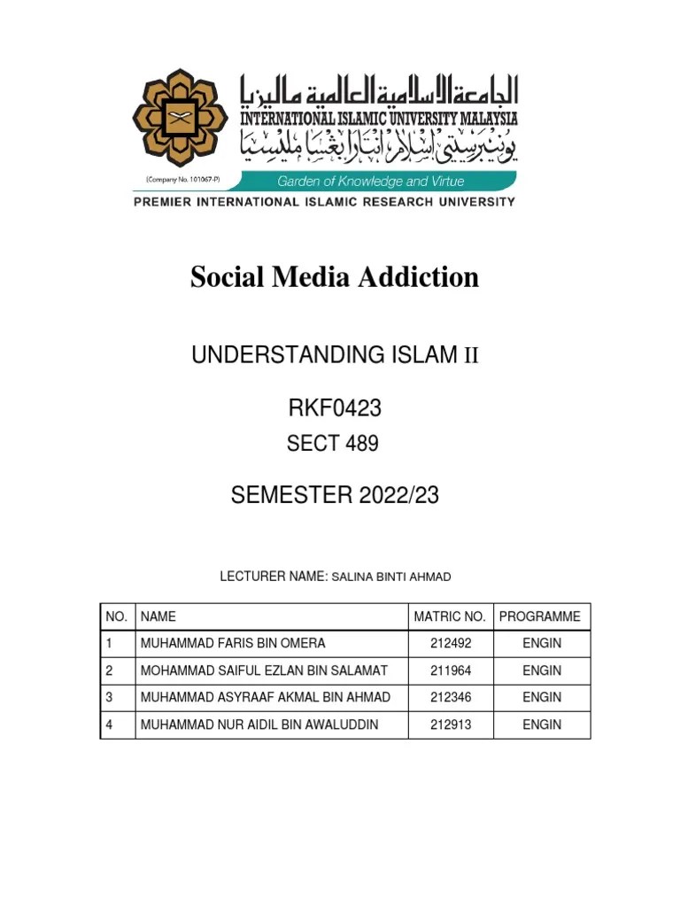 Social Media Addiction | PDF | Social Media | Popular Culture & Media ...