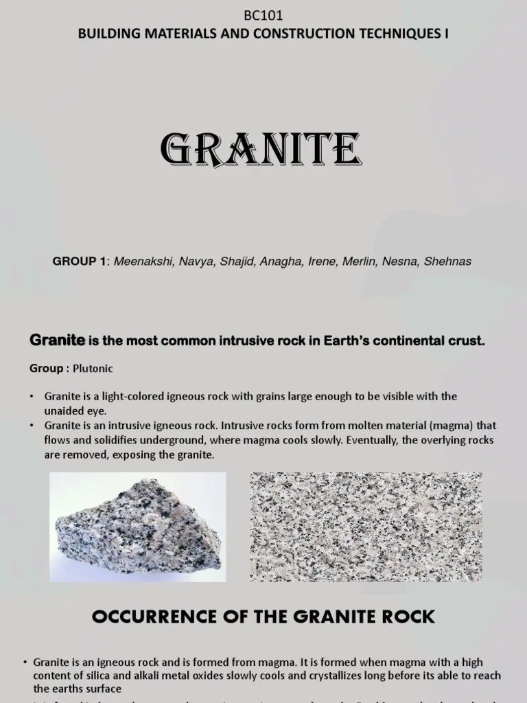 GRANITE | PDF | Granite | Magma