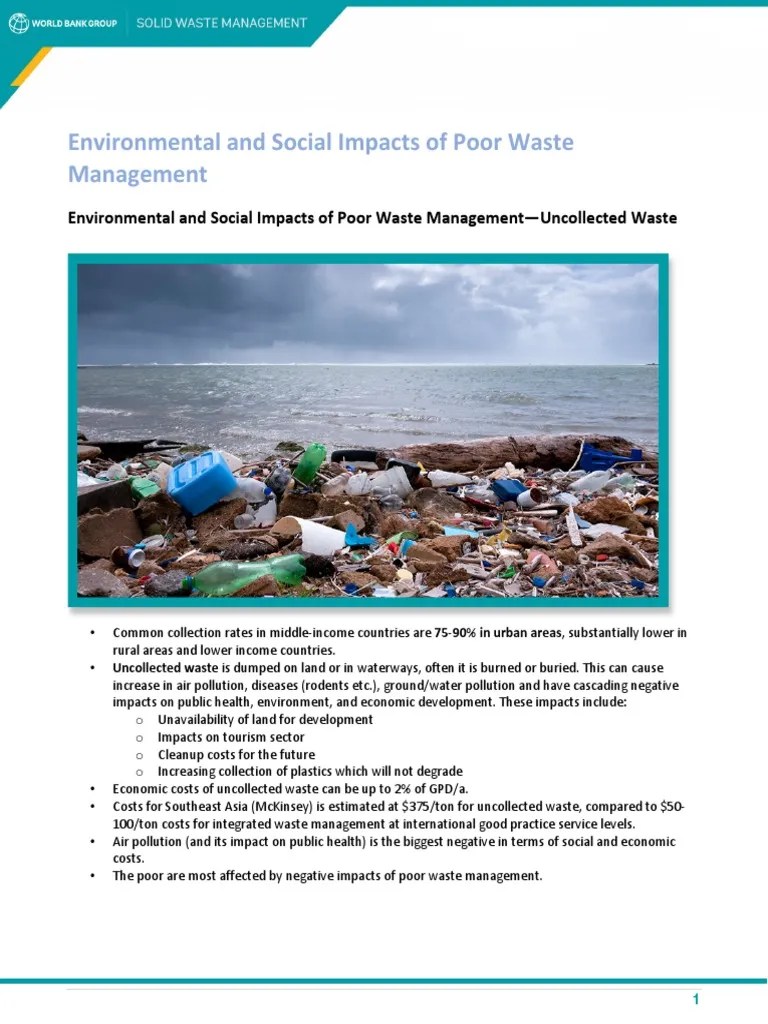 Environmental And Social Impacts | PDF | Waste Management | Waste