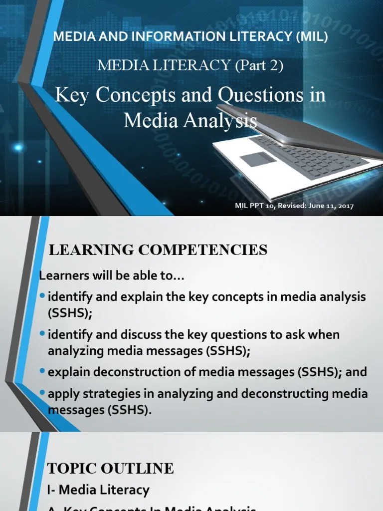 4.MIL Media Literacy Part 2 Key Concepts And Questions To Ask In Media ...