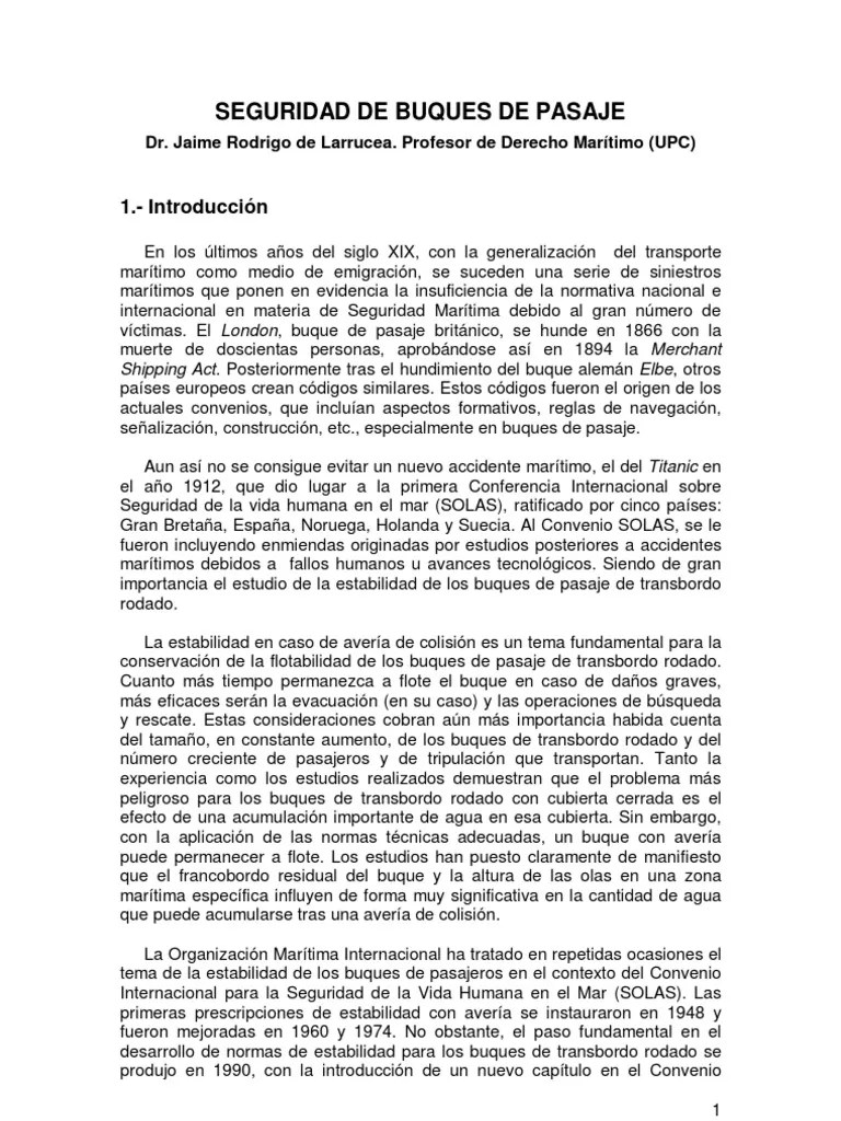 Seguridad De Buques De Pasaje - Docx | PDF | Unión Europea | Comisión ...
