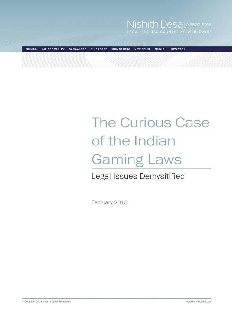 The Curious Case Of The Indian Gaming Laws | PDF | Gambling | Gaming