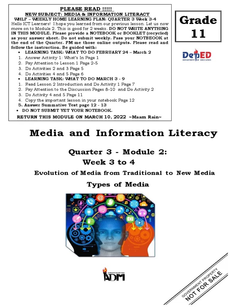 MIL Module 3 Lesson 1-2-FINAL | PDF | Mass Media | News