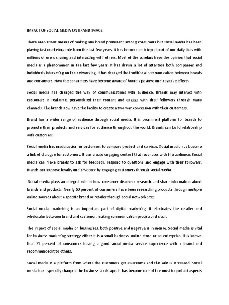 Impact Of Social Media | PDF | Social Media | Popular Culture & Media ...