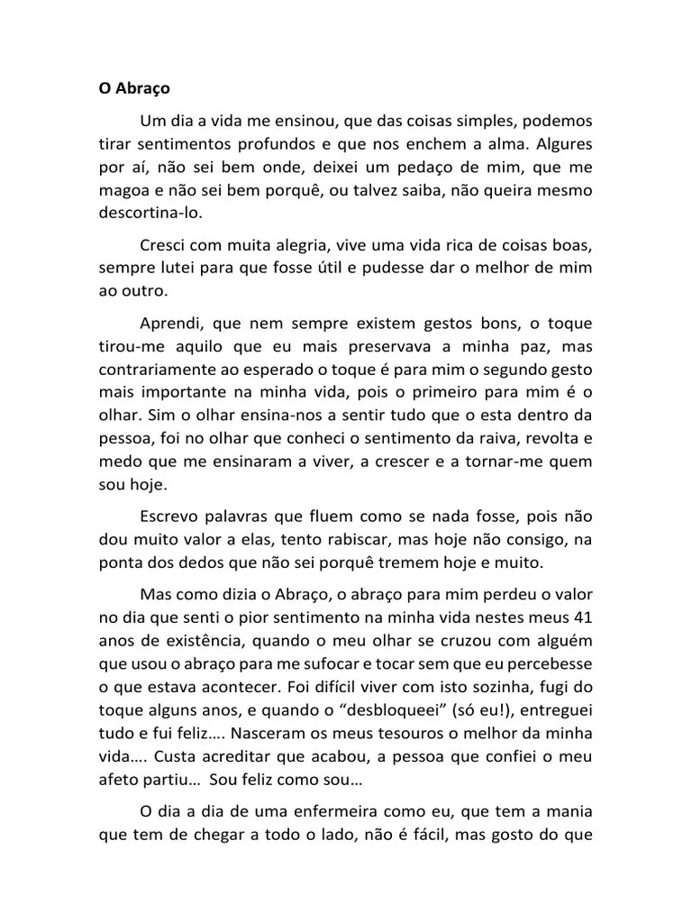 O Abraço | PDF