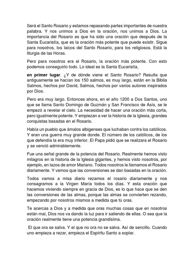 Catequesis El Rosario | PDF | Rosario | Oración
