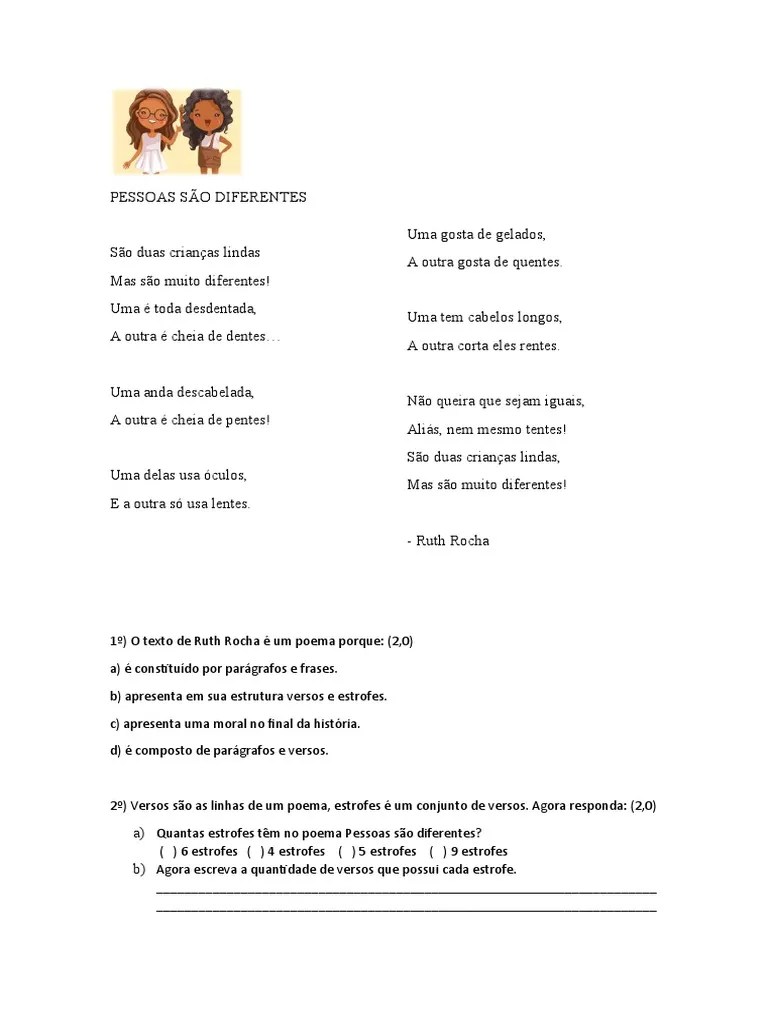 Avaliação 5 Ano Prod Textual | PDF | Poesia | Amor