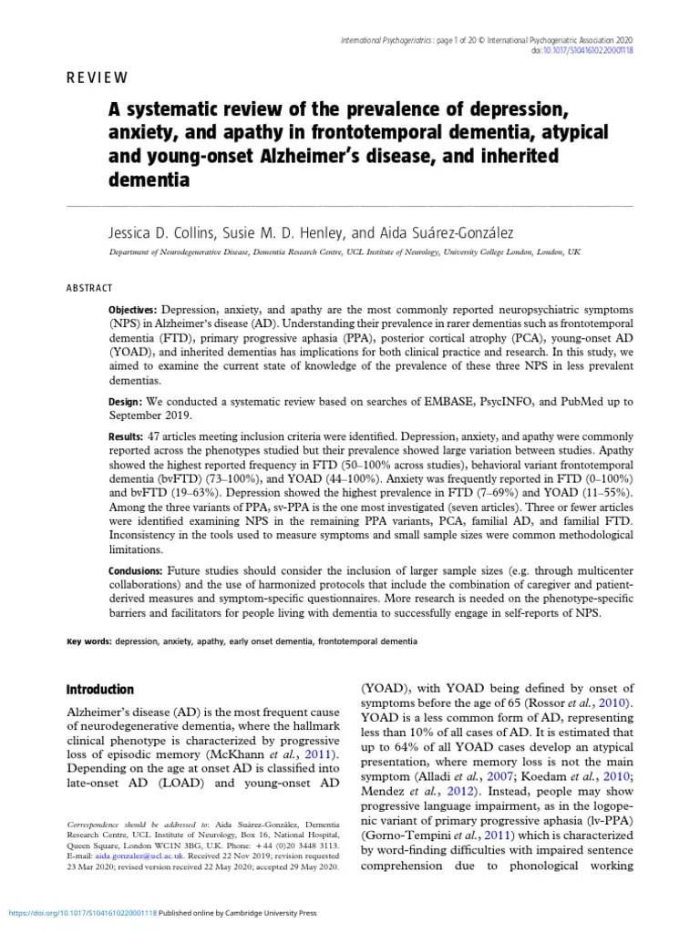 Collins Et Al., (2020) - A-Systematic-Review-Of-The-Prevalence-Of ...