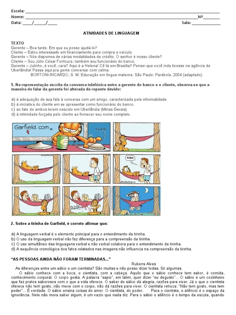 LINGUA PORTUGUES Charge | PDF | Sabedoria | Science