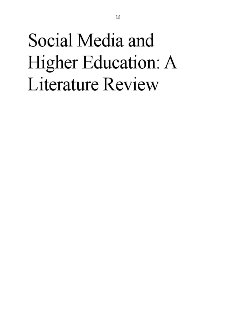 Social Media And Higher Education | PDF | Social Media | Popular ...
