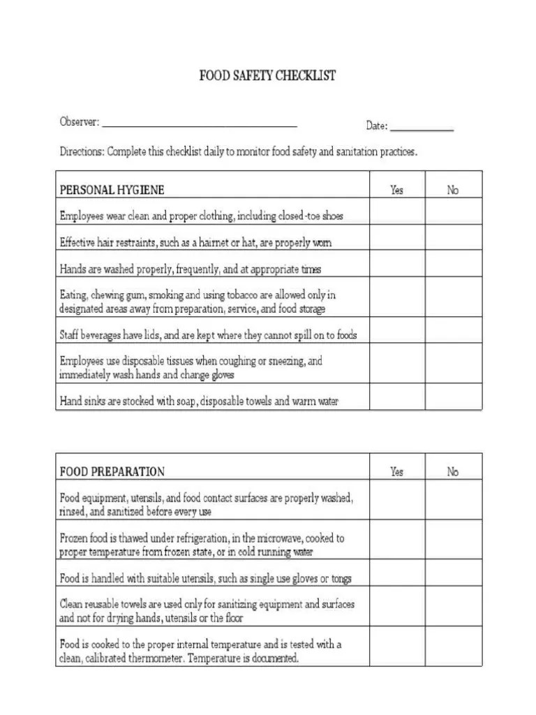 Food Safety | PDF