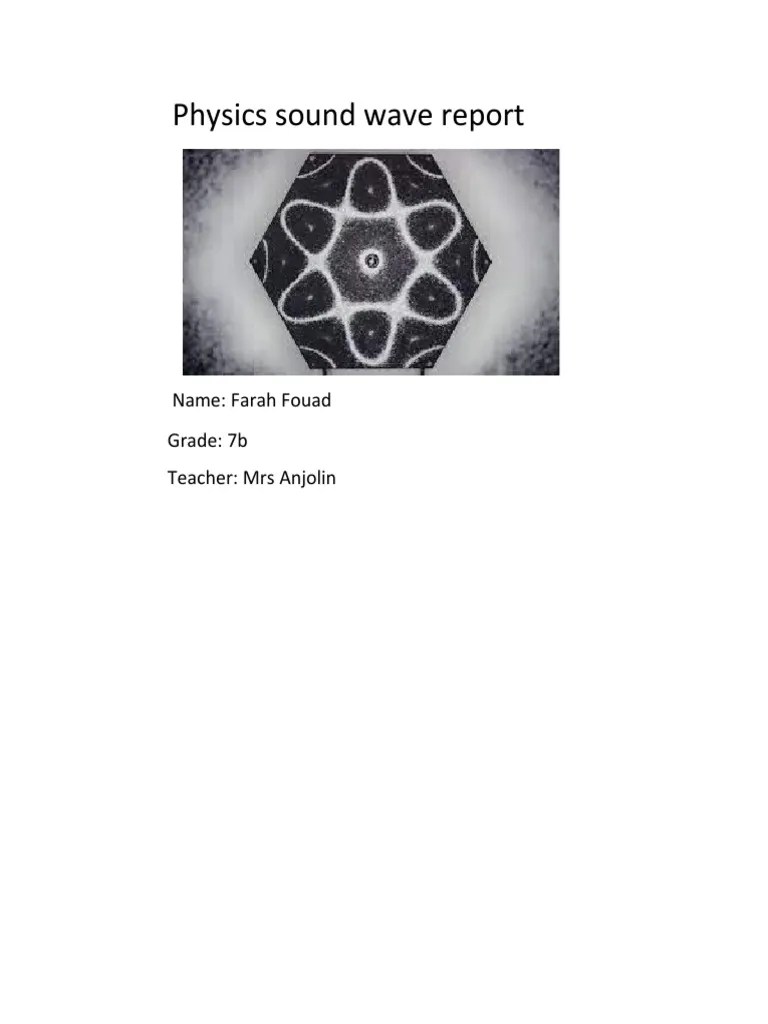 Observing Sound Waves Through Vibration: An Experiment Using Salt ...