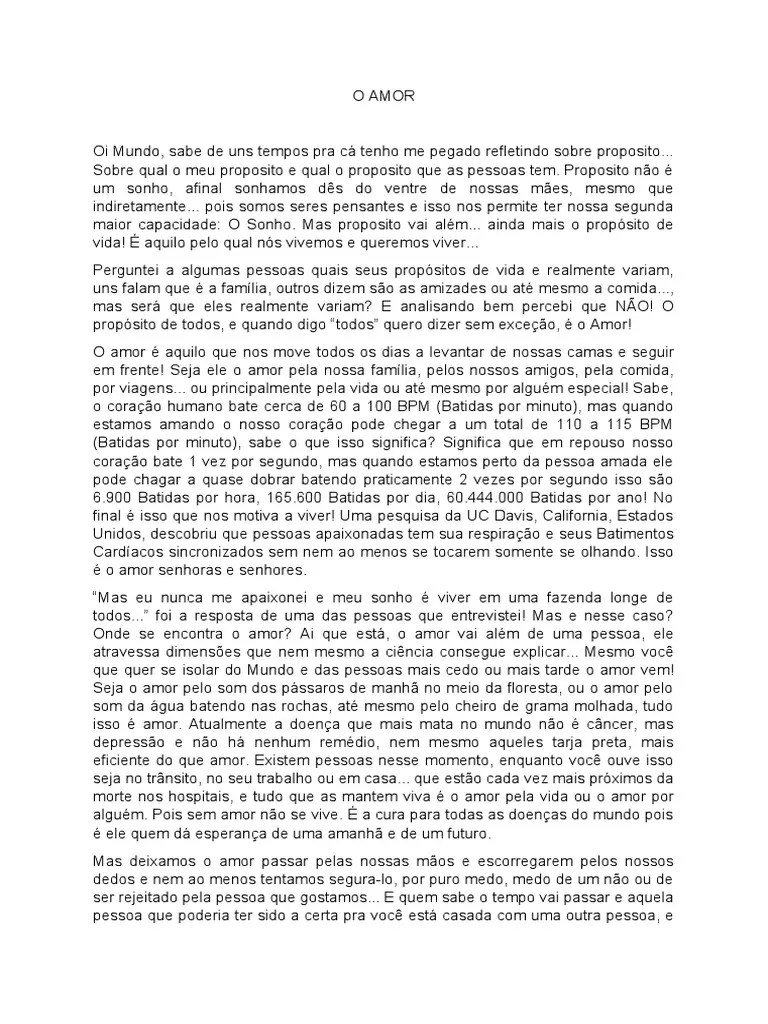 O Amor | PDF | Amor