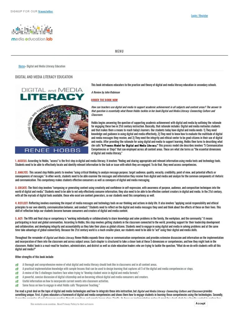 Digital And Media Literacy Education - Media Education Lab | Download ...