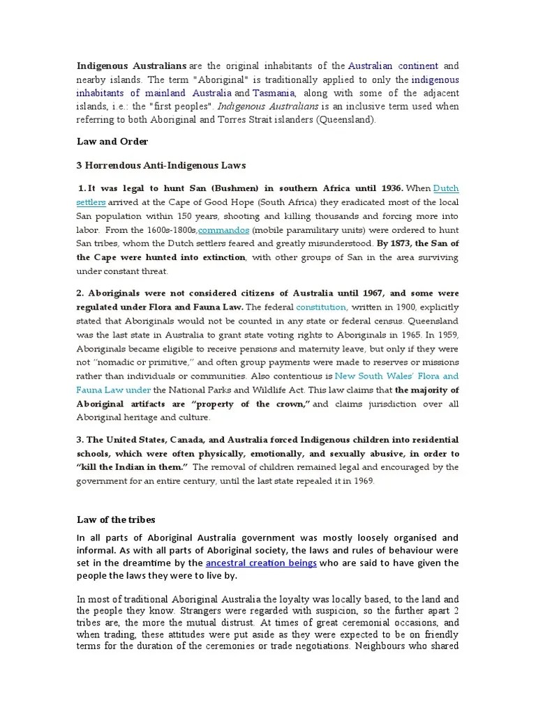 Aboriginal Australia | PDF