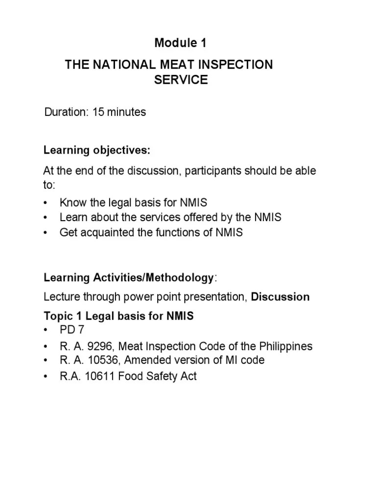 Food Safetymodule 1 8 | PDF