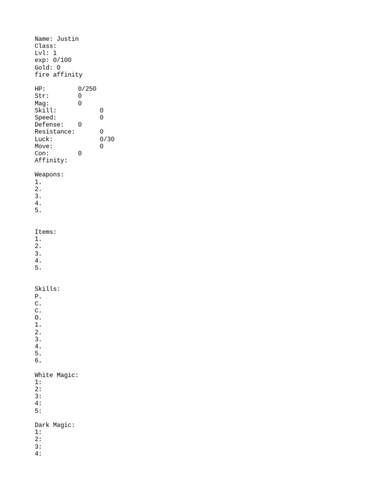 Blank FE Sheet | PDF