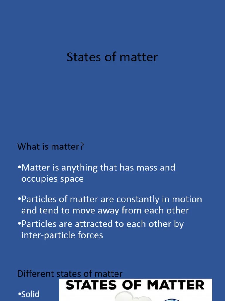 States Of Matter | PDF | Gases | Liquids