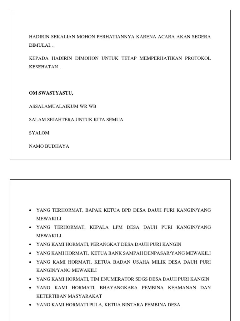 Teks MC Penutupan KKN 2023 | PDF