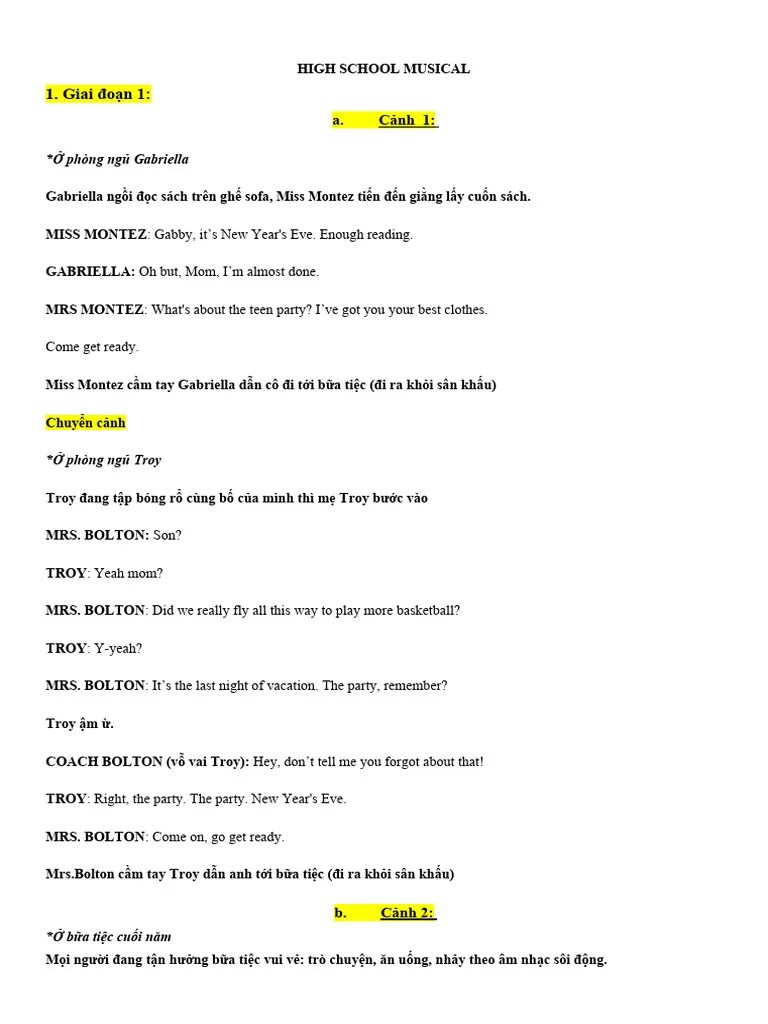 SCRIPT KỊCH PROM 2024 | PDF