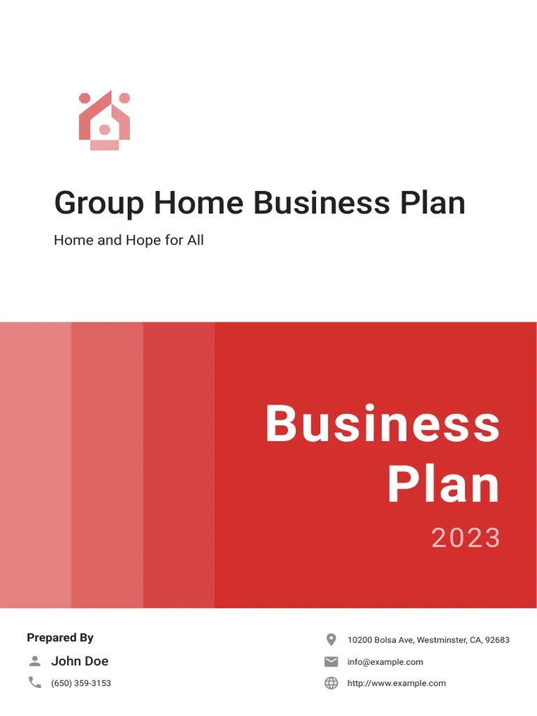 Group Home Business Plan | PDF | Marketing | Group Home