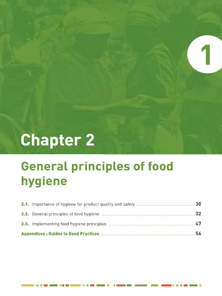 3. Chapter 2 - General Principles Of Food Hygiene | PDF