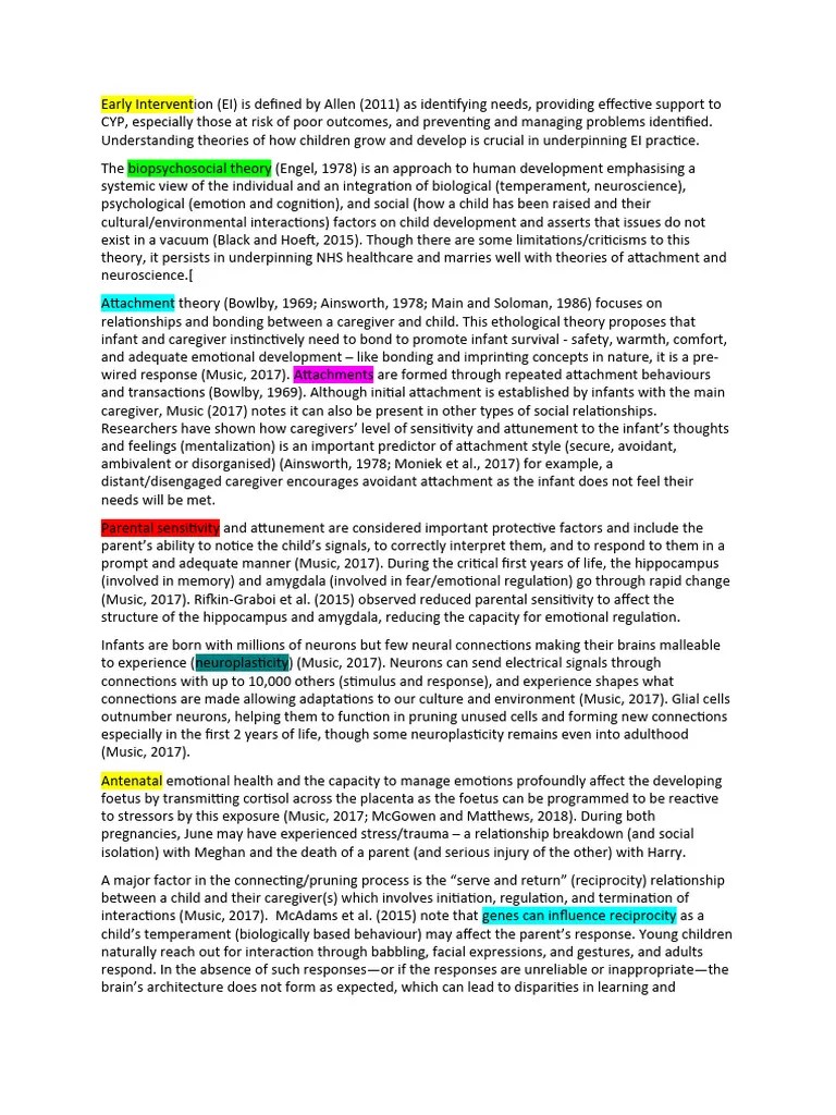 Early Interventions | PDF | Attachment Theory | Behavioural Sciences