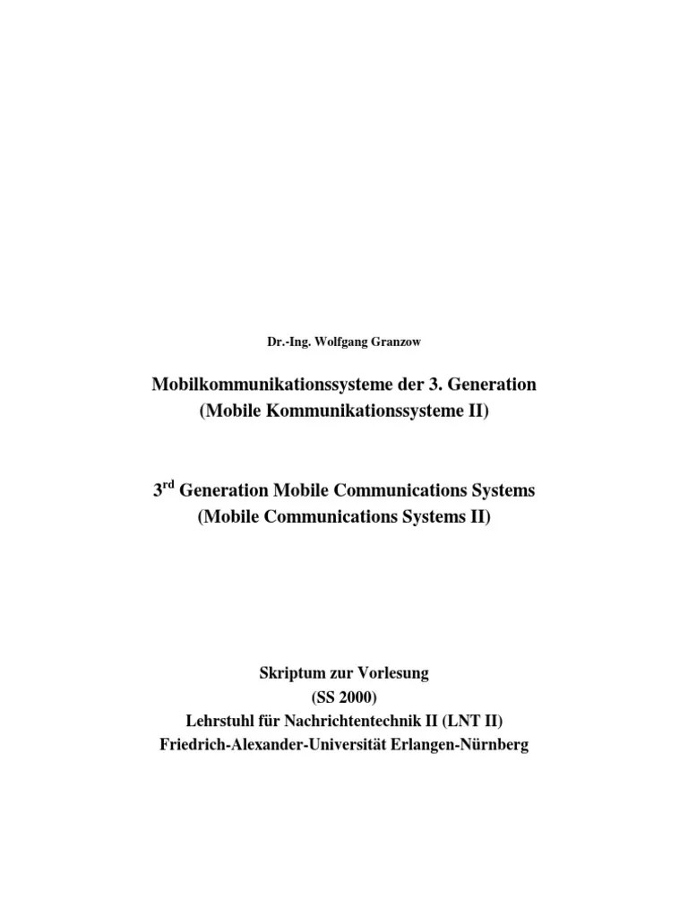 3rd Generation Mobile Communication System | PDF | 3 G | Duplex ...