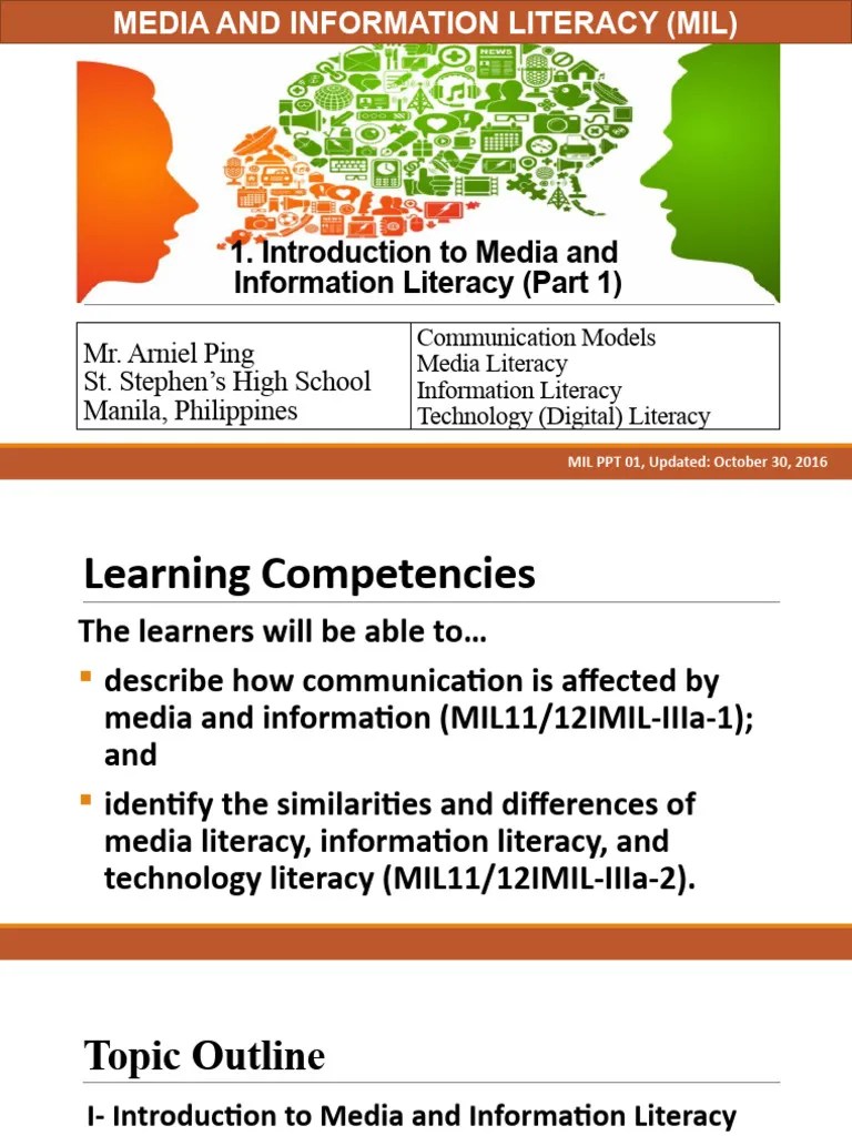 Introduction To MIL (Part 1) - Communication, Media, Information, And ...