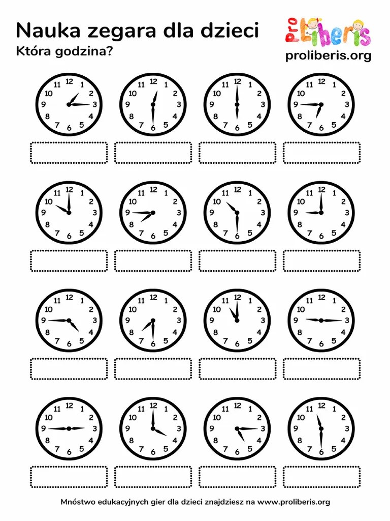 Nauka Zegara Dla Dzieci 8 | PDF