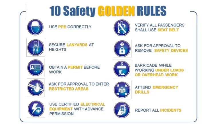 10 Safety Golden Rules | PDF