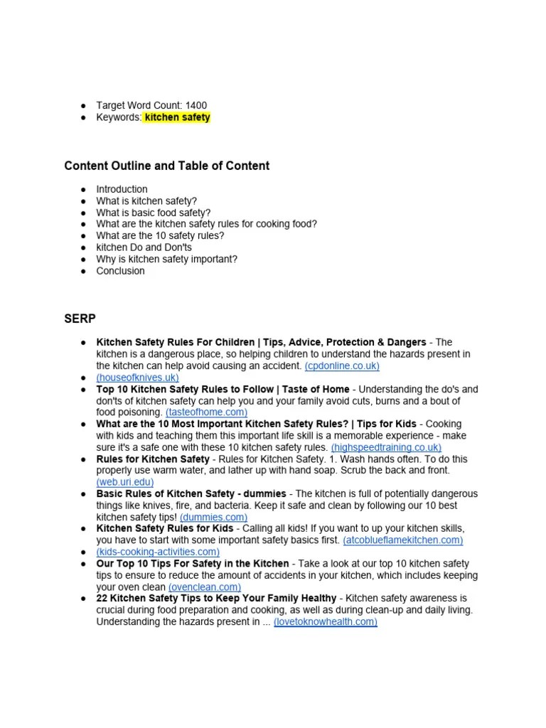 Kitchen Safety Rules - Kitchen Dos And Don - Ts | PDF | Kitchen | Cooking