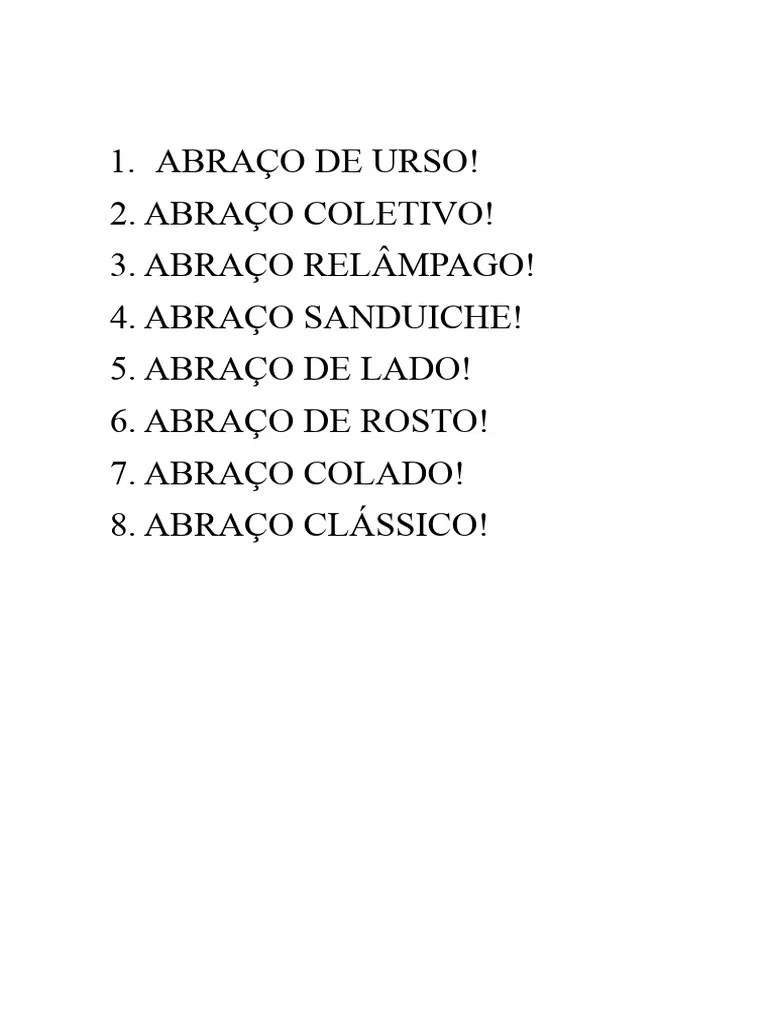 Dinamica Do Abraco | PDF