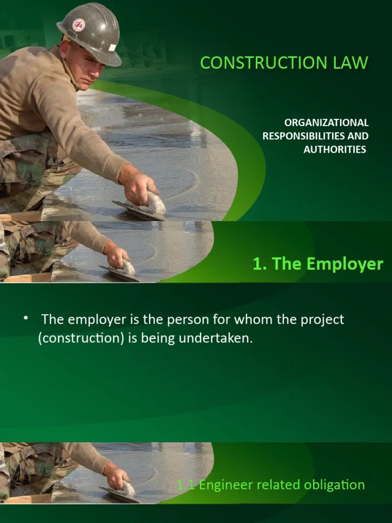 Construction Law | PDF | Employment | General Contractor