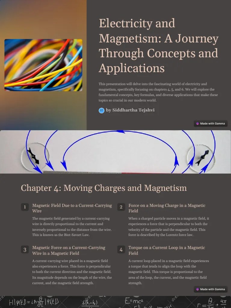 Electricity And Magnetism A Journey Through Concepts And Applications ...
