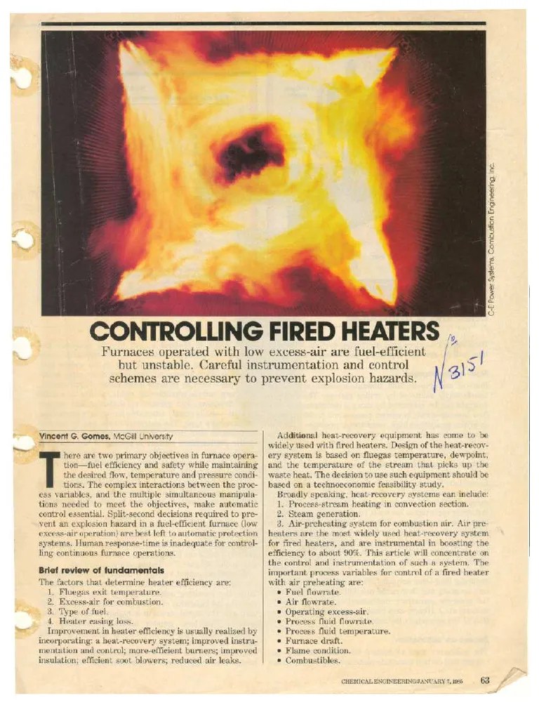Controlling Fired Heater | PDF