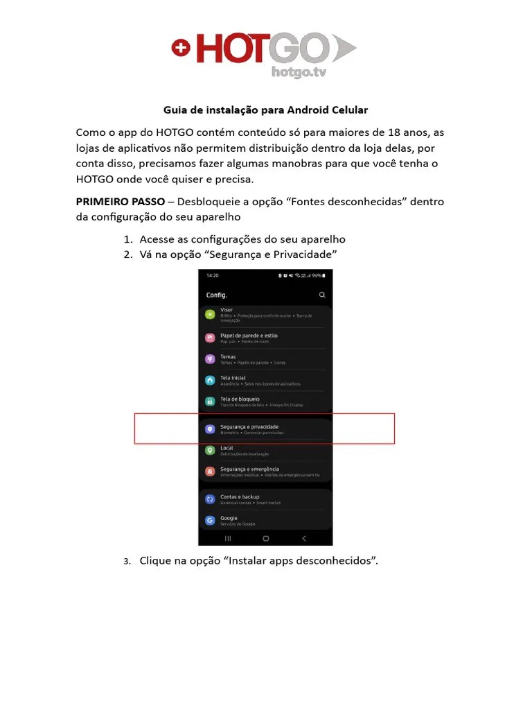 Guia De Instalação Para Android Mobile | PDF