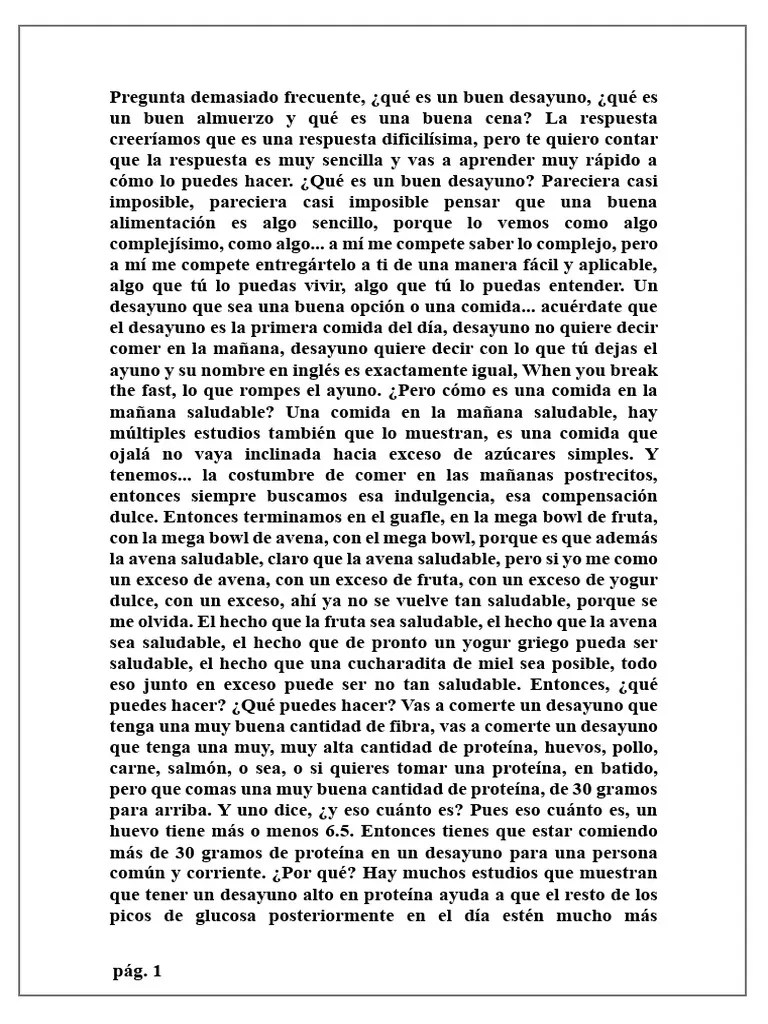 Descubre Cómo Desayunar, Almorzar Y Comer Cenar SALUDABLEMENTE DR | PDF ...