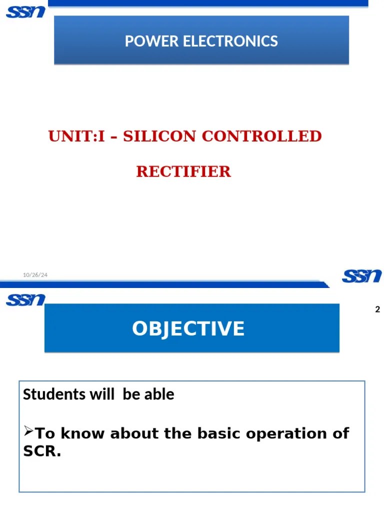 1 SCR | PDF | Power Electronics | Electrical Resistance And Conductance