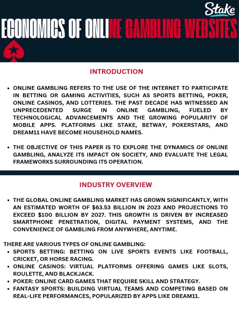 Economics Of Online Gambling Websites By Kartikeyan Sharma | PDF ...