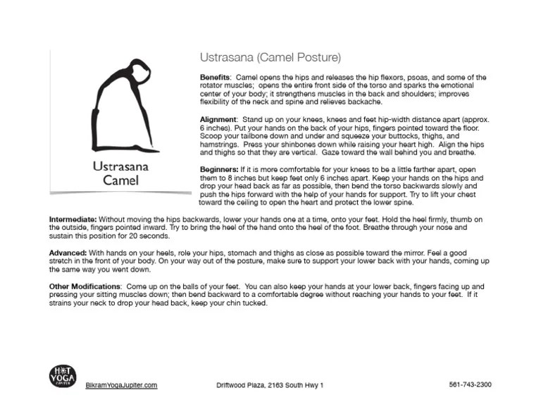 Ustrasana Camel | PDF | Foot | Hip