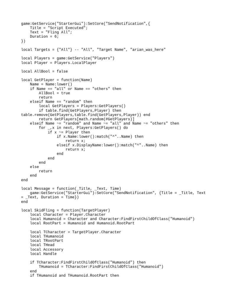 Fling All Script (Raw) | PDF | Robotics | Human Body